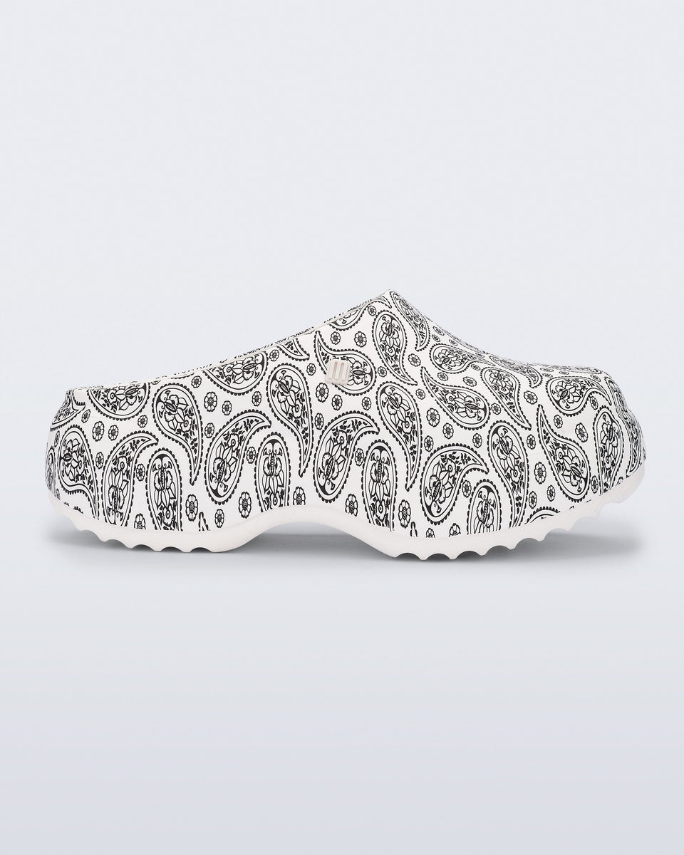 Free Clog Print Platform in Bianco/Nero & Melissa Shoes IT